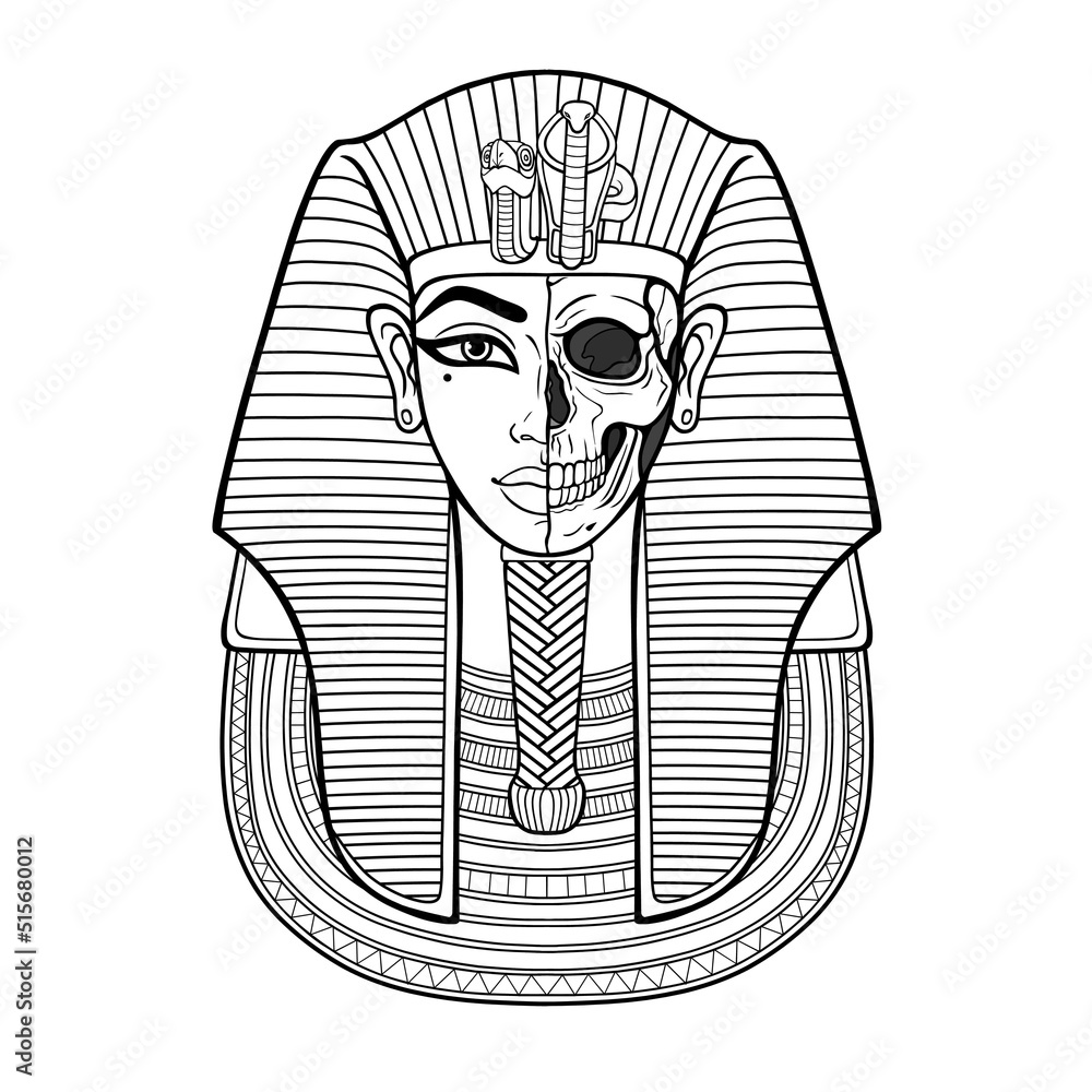 Pharaoh Skull Drawing