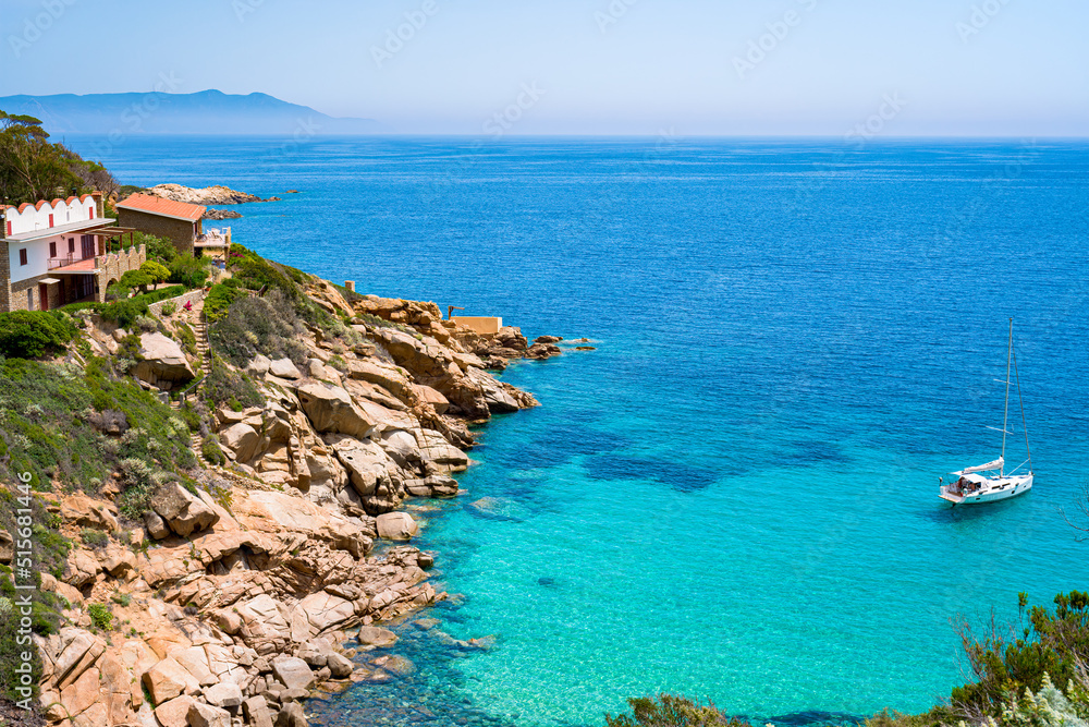 Cala dello Smeraldo on Giglio Island, Tuscany, Italy, Near Monte ...