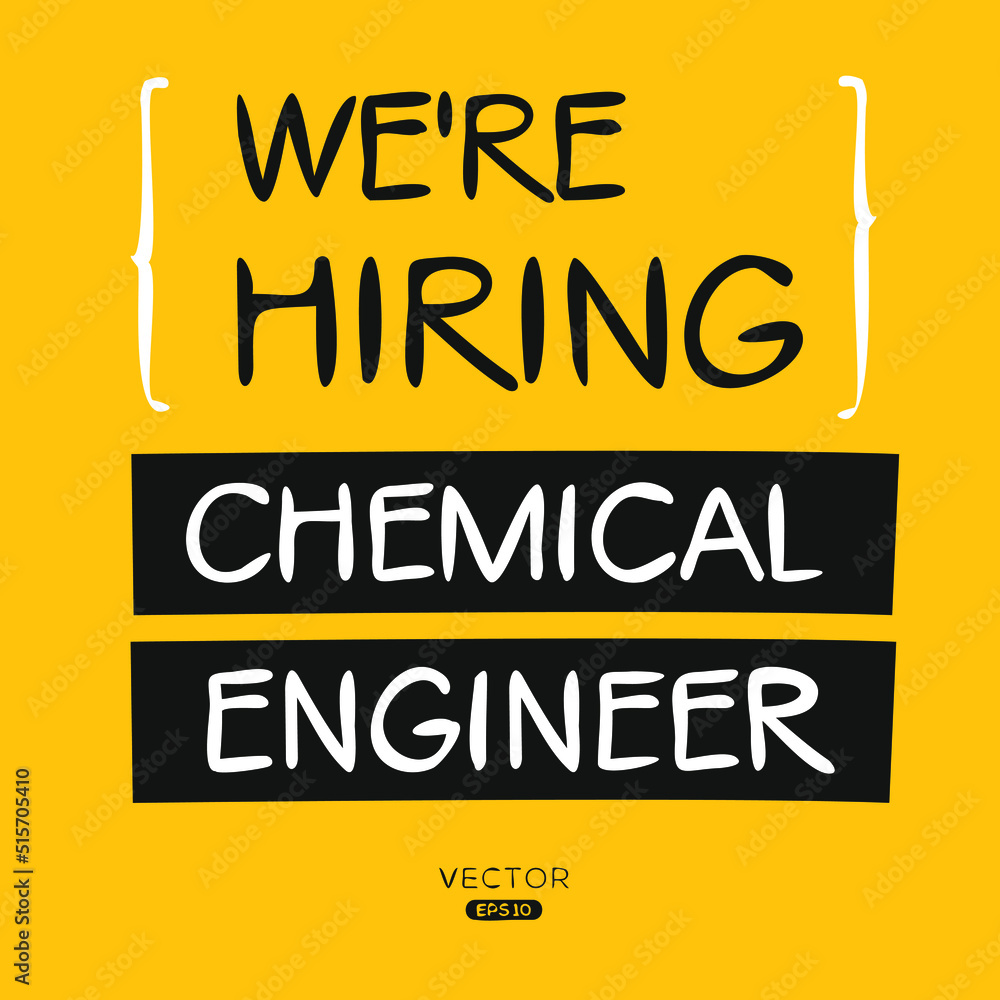 We are hiring (Chemical Engineer), vector illustration. Stock Vector ...
