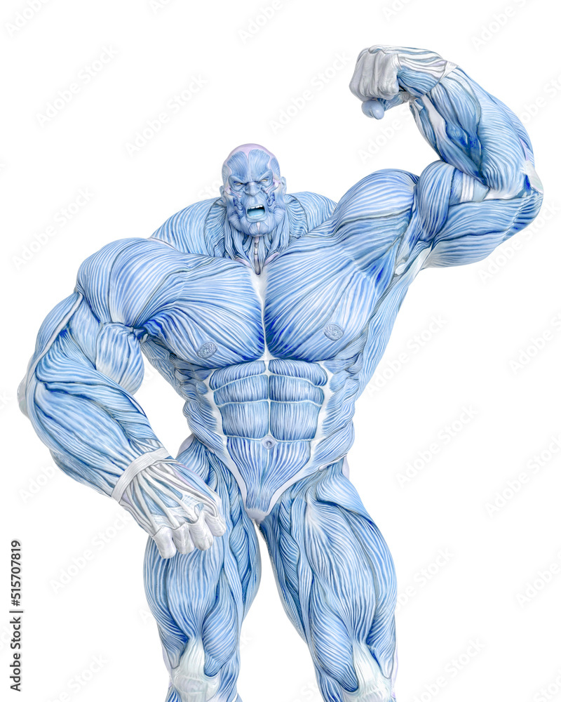muscle maps of a strong man got power Stock Illustration | Adobe Stock