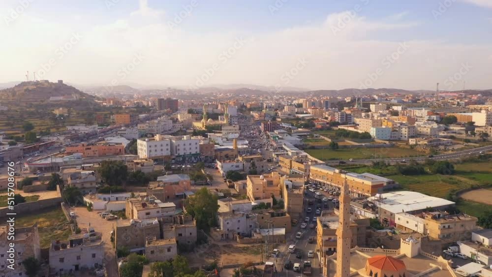 Aerial view of Al Namas is a province in Asir Province, Saudi Arabia ...
