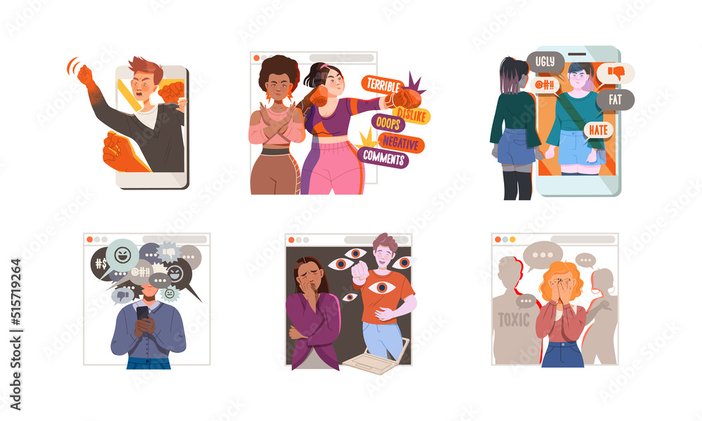 Cyber bullying in social networks. Depressed young people suffering ...