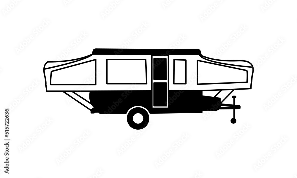 Pop Up Camper cut file, SVG , Cricut, Silhouette , Eps, Graphics ...