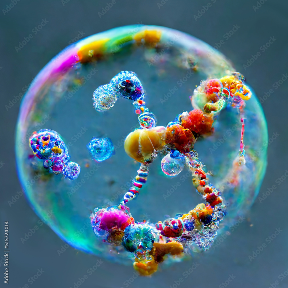 abstract living cells under the microscope Stock Illustration | Adobe Stock