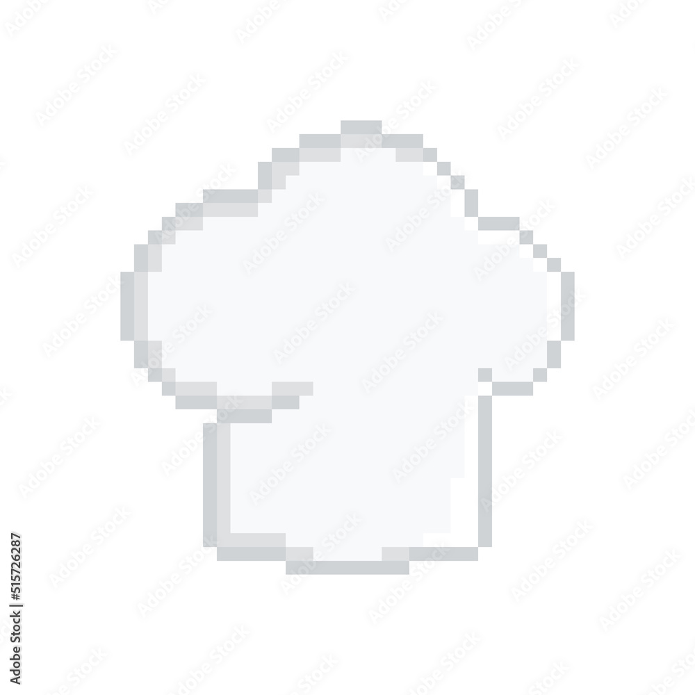 Chef hat vector icon. Cook concept Pixel art. 8 bit logo. eps10 Stock ...