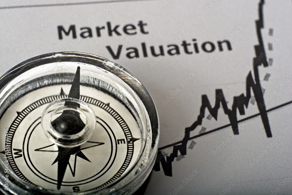 Stock market economic growth and volatility concept chart showing trend ...