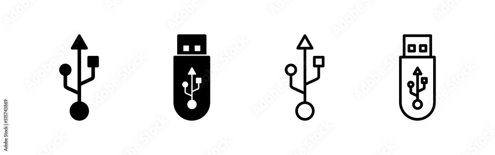 Poster Usb icon vector. Flash disk sign and symbol. flash drive sign ...
