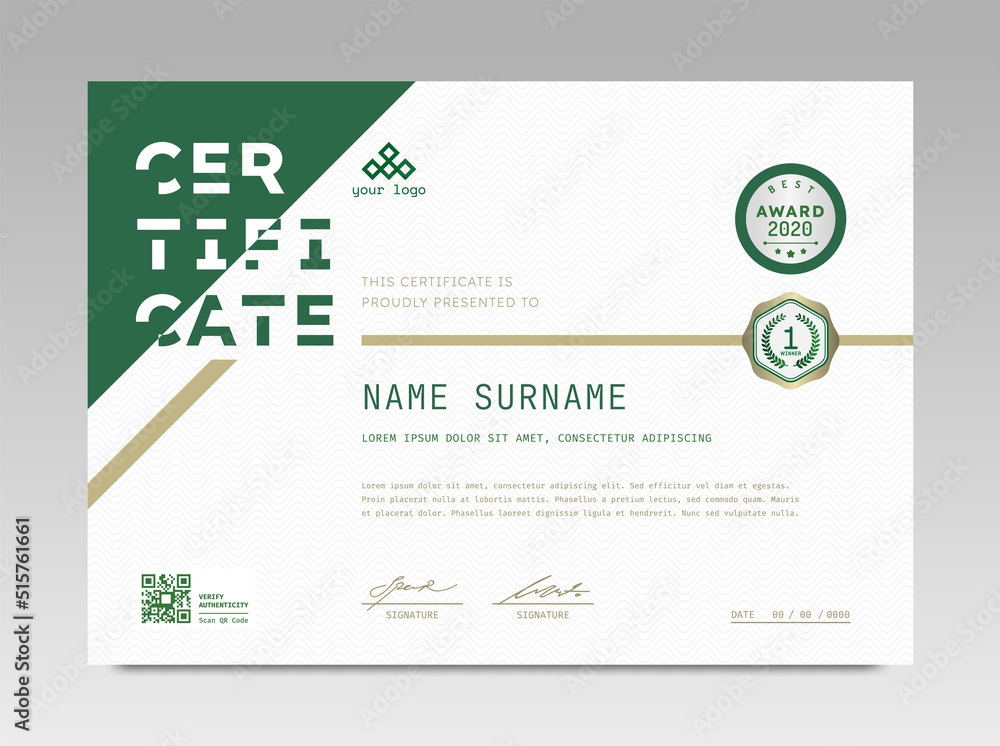Modern Design Certificate. Certificate template awards diploma ...