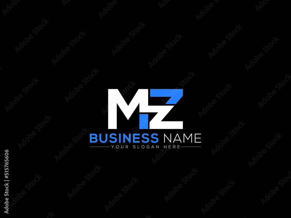 Alphabet MZ Logo Letter Vector, Colorful Mz zm Logo Icon Design With ...