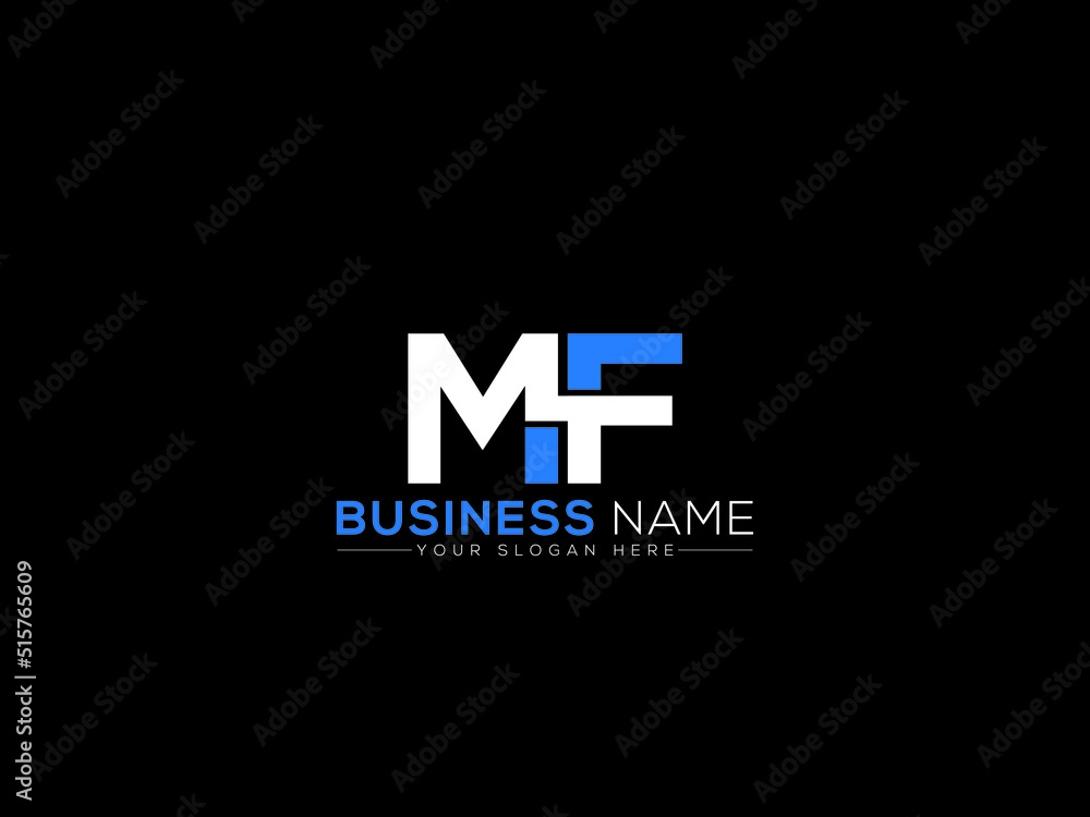Alphabet MF Logo Letter Vector, Colorful Mf fm Logo Icon Design With ...