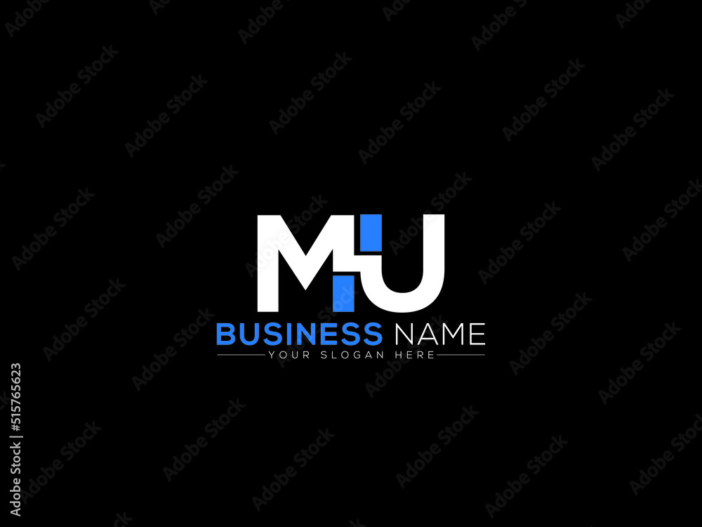 Vecteur Stock Alphabet MU Logo Letter Vector, Colorful Mu um Logo Icon ...