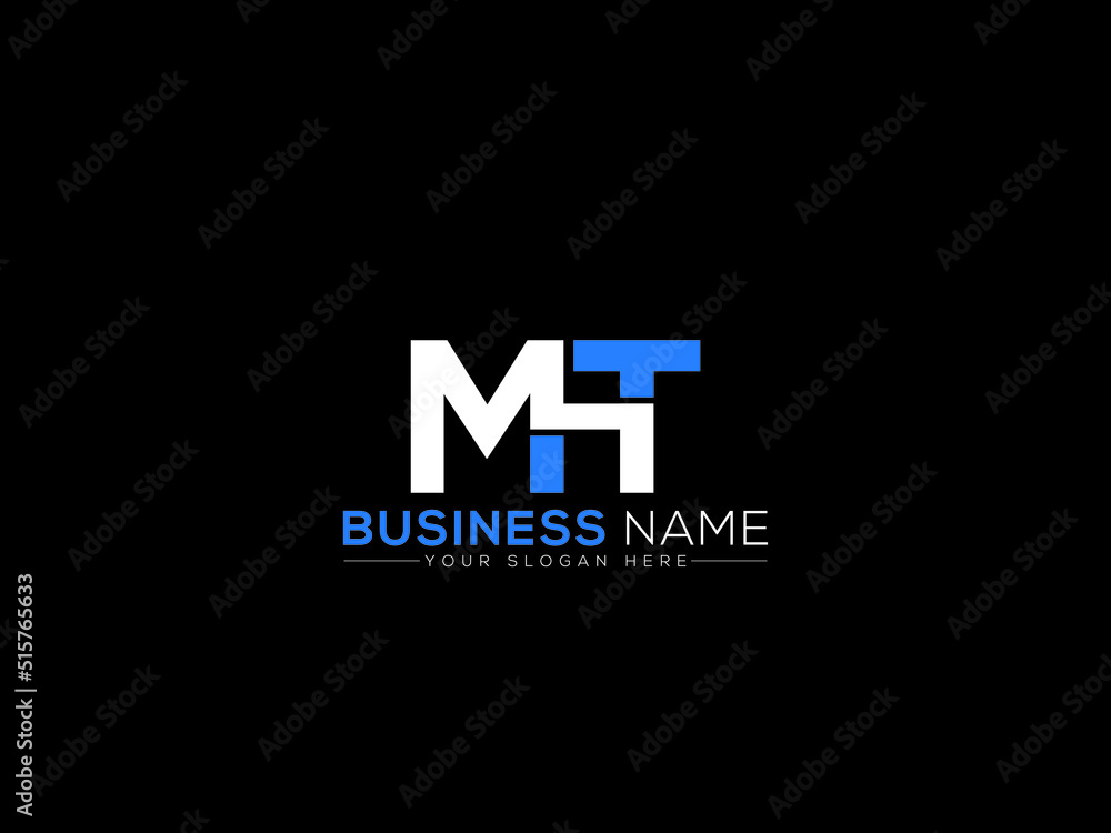 Alphabet MT Logo Letter Vector, Colorful Mt tm Logo Icon Design With ...