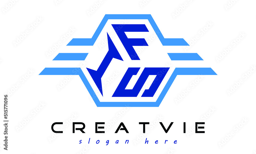 IFS three letter geometrical wings logo design vector template ...