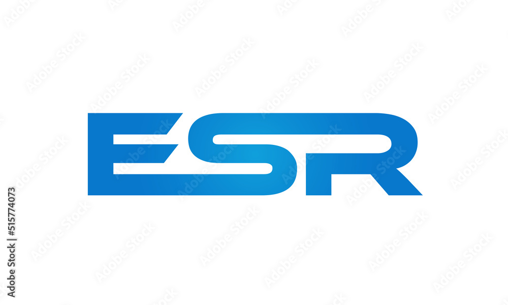 Connected ESR Letters logo Design Linked Chain logo Concept Stock ...