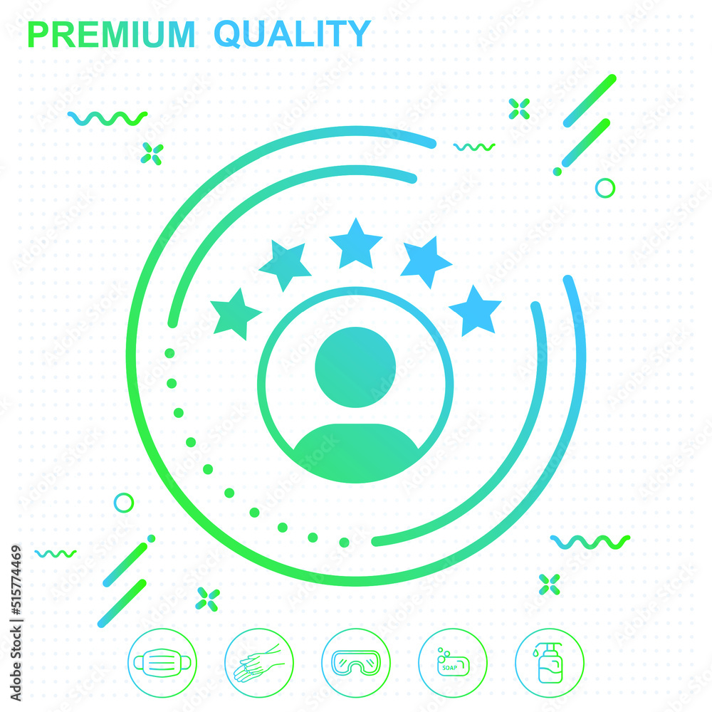 customer, illustration, satisfaction, positive, star, business, vector ...