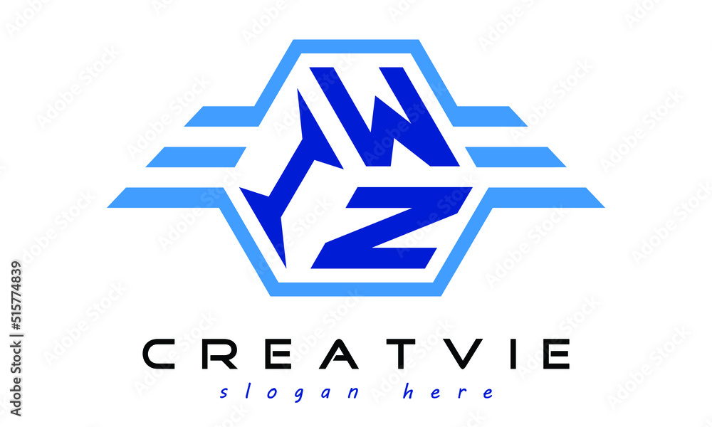 IWN three letter geometrical wings logo design vector template ...