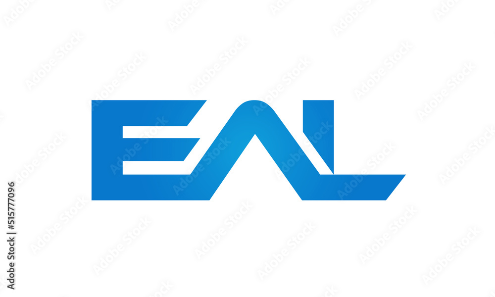 Connected EAL Letters logo Design Linked Chain logo Concept Stock ...