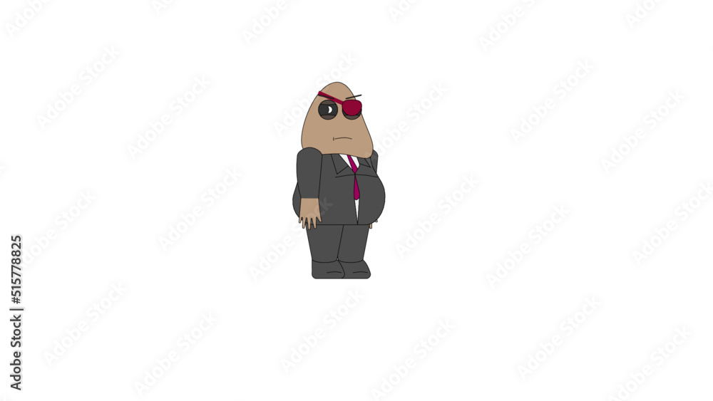 Jelly Bean Fat Guy Mafia King Puppet for Character Animator Stock ...