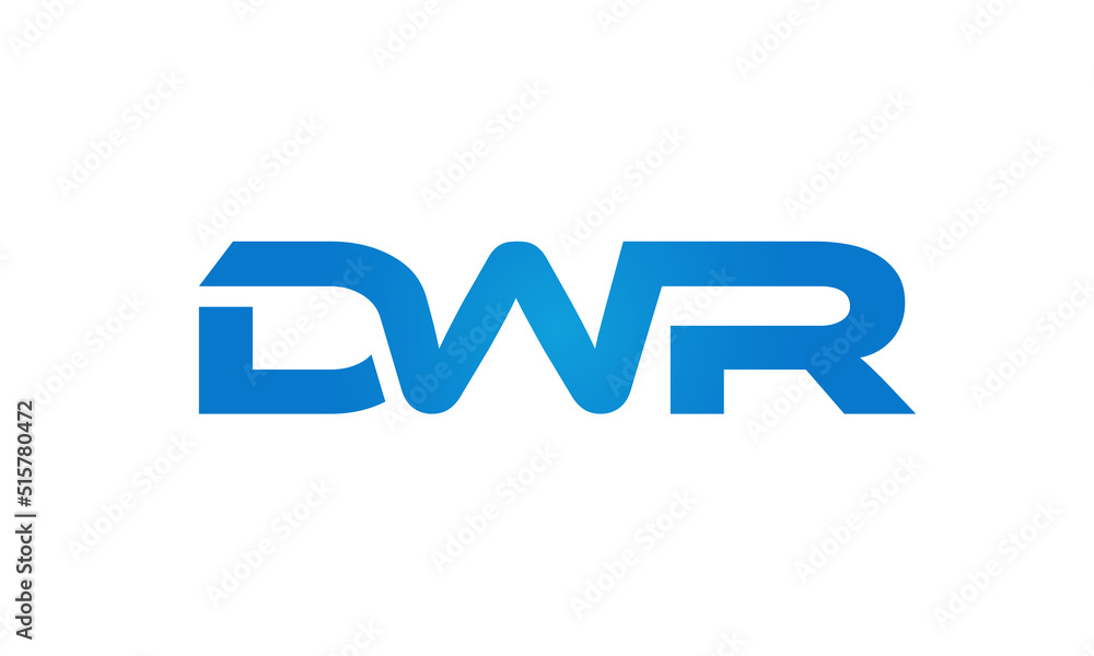 Connected DWR Letters logo Design Linked Chain logo Concept Stock ...