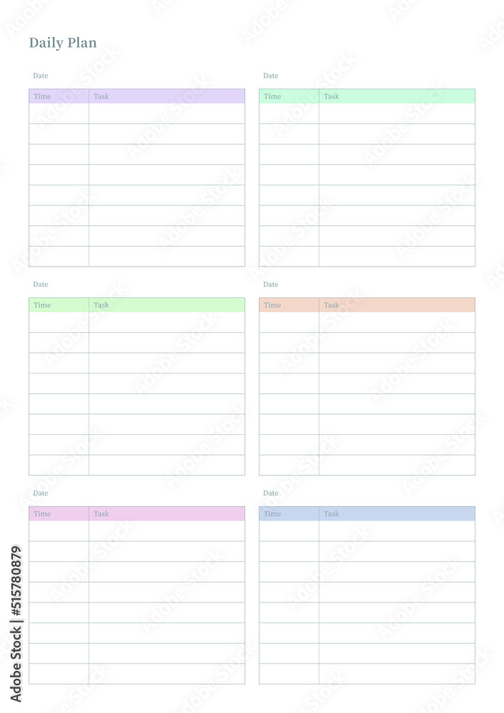Note, scheduler, diary, calendar planner document template illustration ...