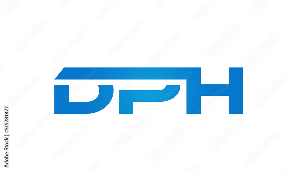 Connected DPH Letters logo Design Linked Chain logo Concept Stock ...