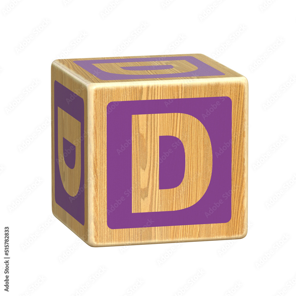 Letter D, Wooden Blocks font for Toddlers, Wood Alphabet Blocks, ABC ...