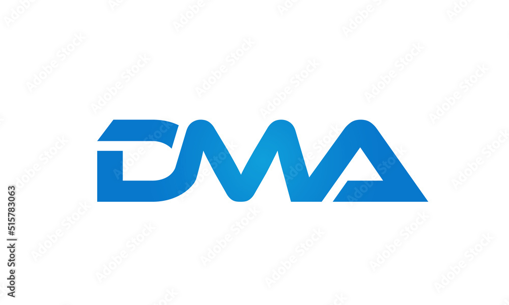 Connected AMA Letters logo Design Linked Chain logo Concept Stock ...