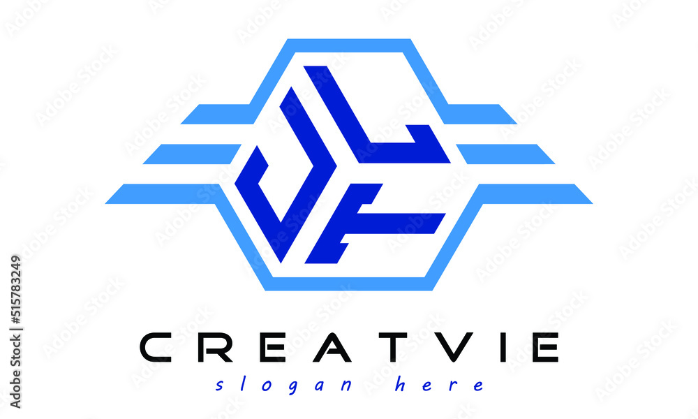 JLT three letter geometrical wings logo design vector template ...