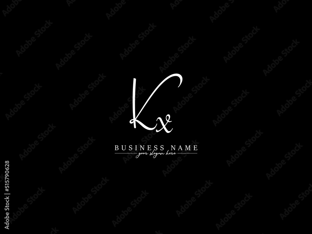 Signature KX Logo Icon Vector, Black Kx xk Signature Letter Logo Image ...