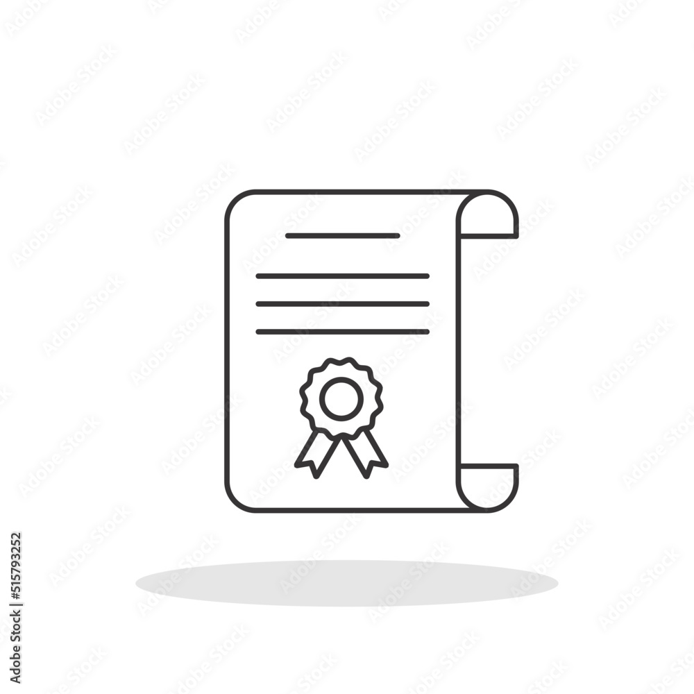 Patent icon in trendy flat style. Patent badge on paper symbol for your ...