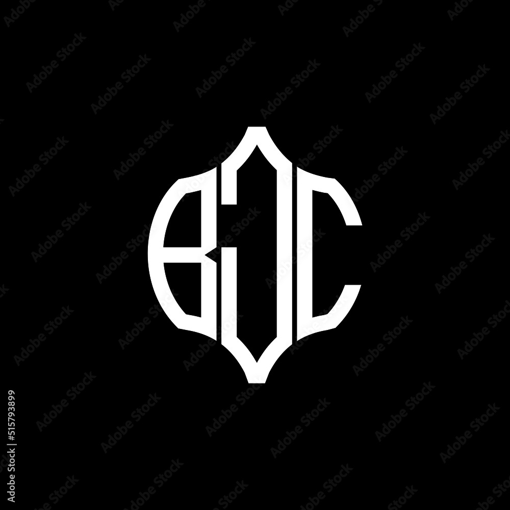 BJC letter logo. BJC best black background vector image. BJC Monogram ...