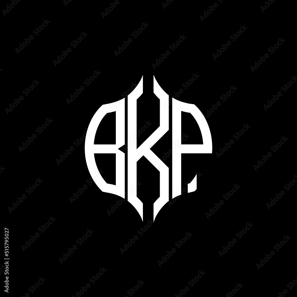 AKP letter logo. AKP best black background vector image. AKP Monogram ...