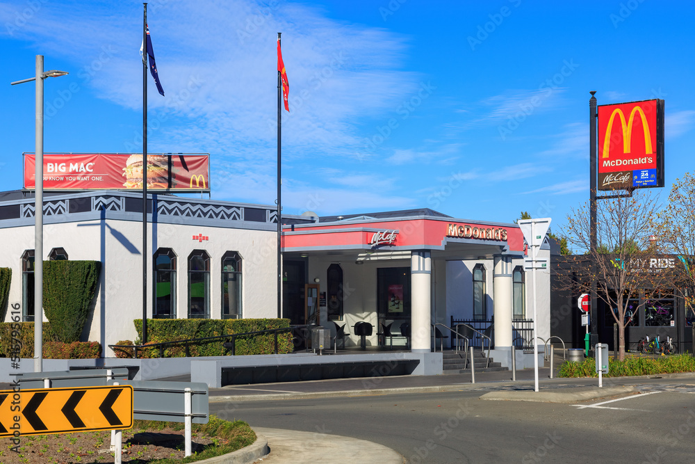 The McDonald's restaurant in Taradale, New Zealand, located in an old ...