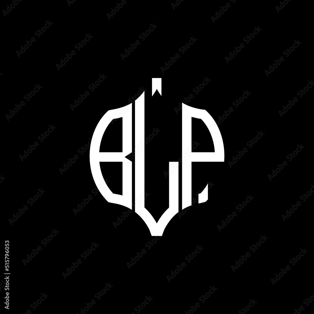 BLP letter logo. BLP best black background vector image. BLP Monogram ...
