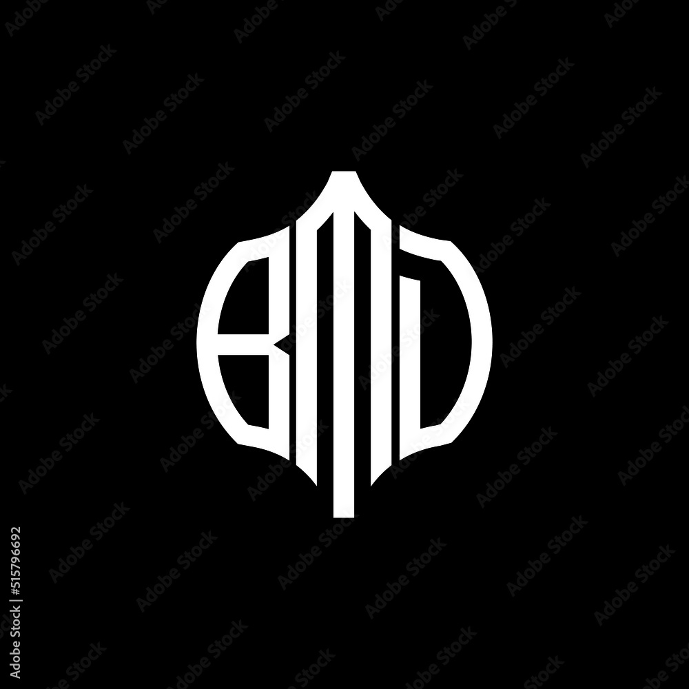BMD letter logo. BMD best black background vector image. BMD Monogram ...
