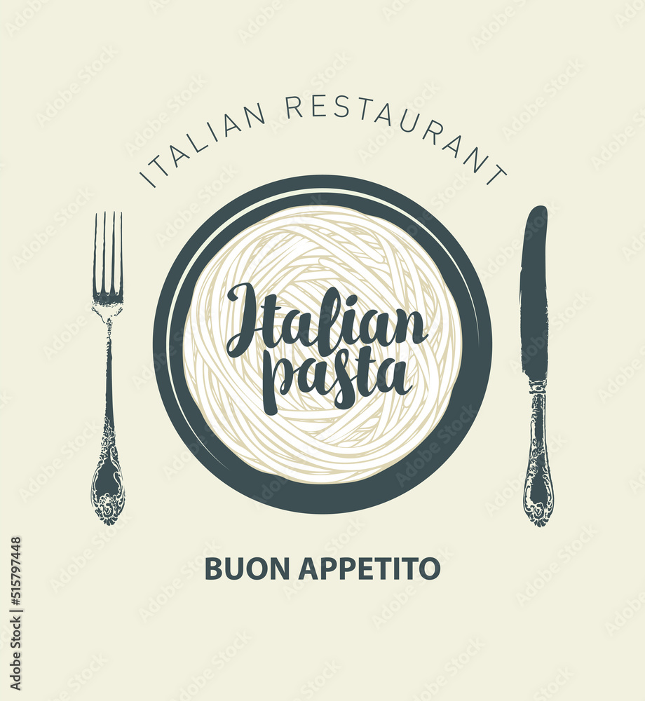 Vector banner or menu for an Italian restaurant. Menu template with ...