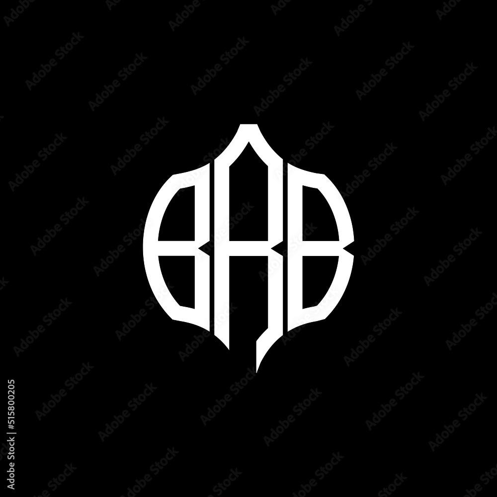 BRB letter logo. BRB best black ground vector image. BRB Monogram logo ...