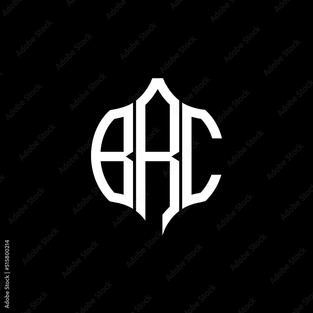 BRC letter logo. BRC best black ground vector image. BRC Monogram logo ...
