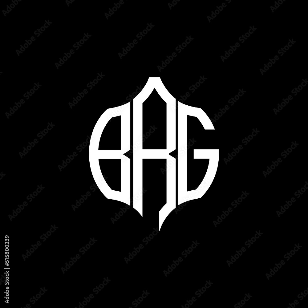BRG letter logo. BRG best black ground vector image. BRG Monogram logo ...