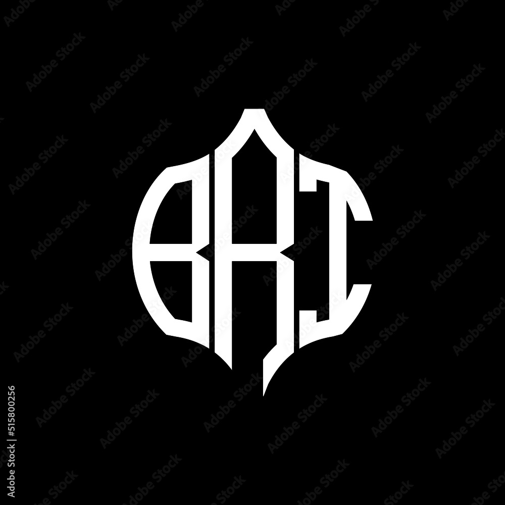 BRI letter logo. BRI best black ground vector image. BRI Monogram logo ...
