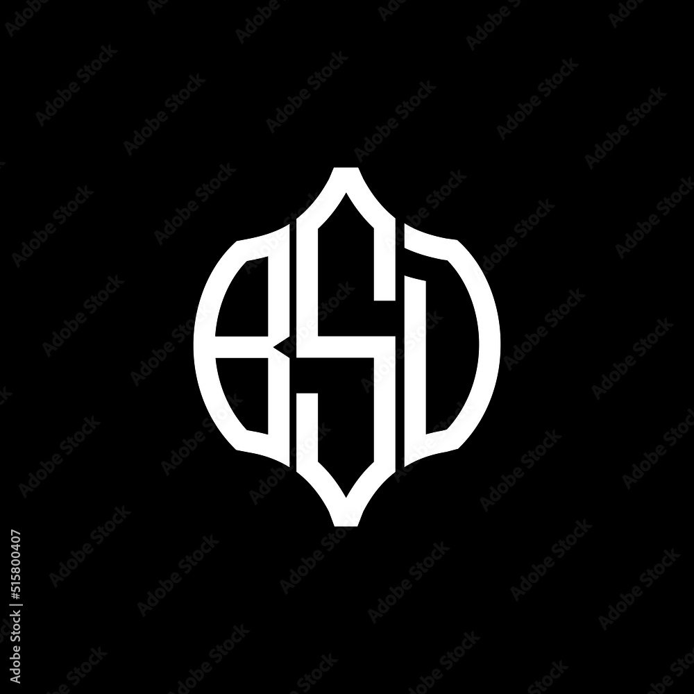 BSD letter logo. BSD best black ground vector image. BSD Monogram logo ...