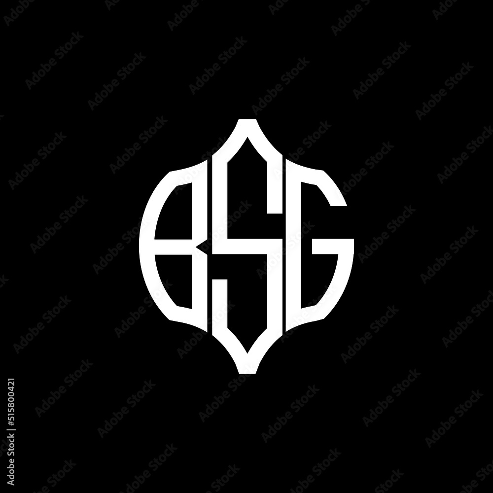BSG letter logo. BSG best black ground vector image. BSG Monogram logo ...