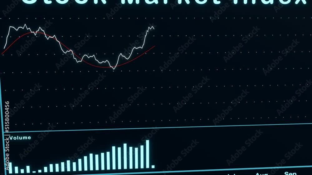 Stock market crash. Dropping chart. Falling index chart with trading ...