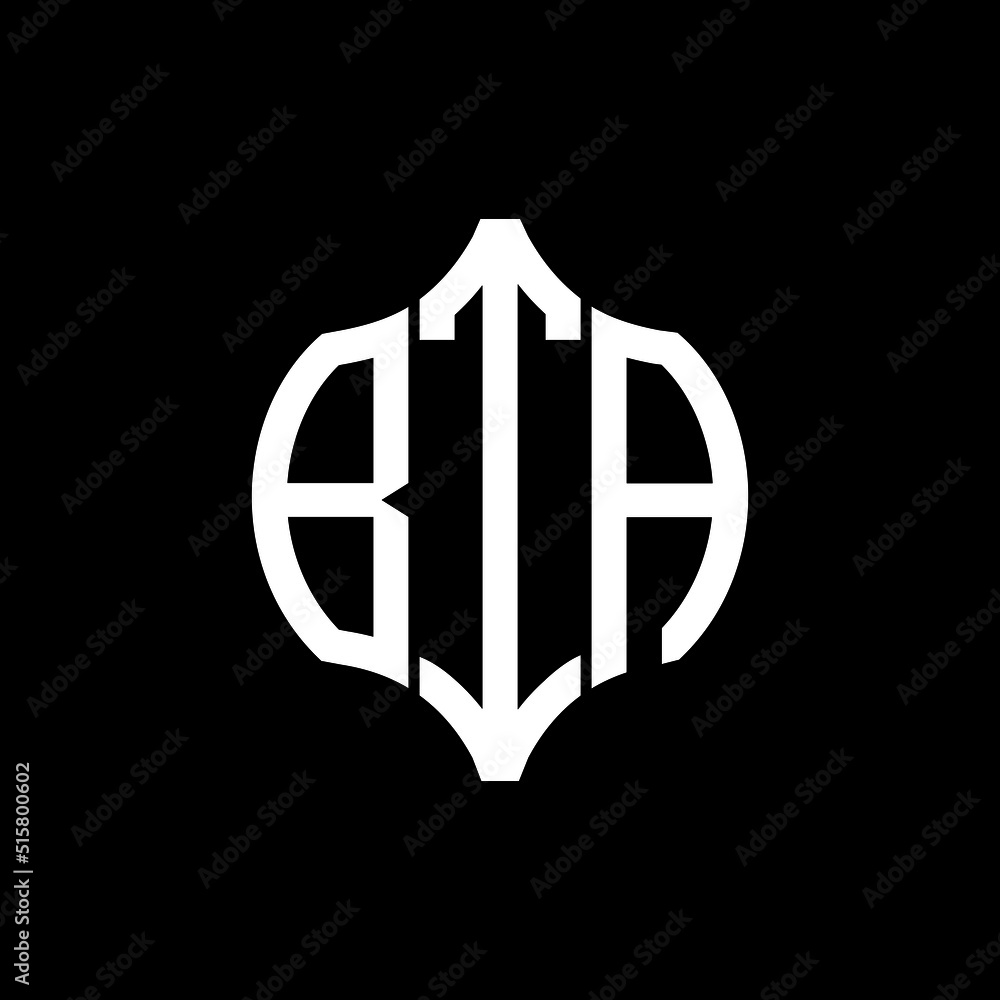BIA letter logo. BIA best black ground vector image. BIA Monogram logo ...