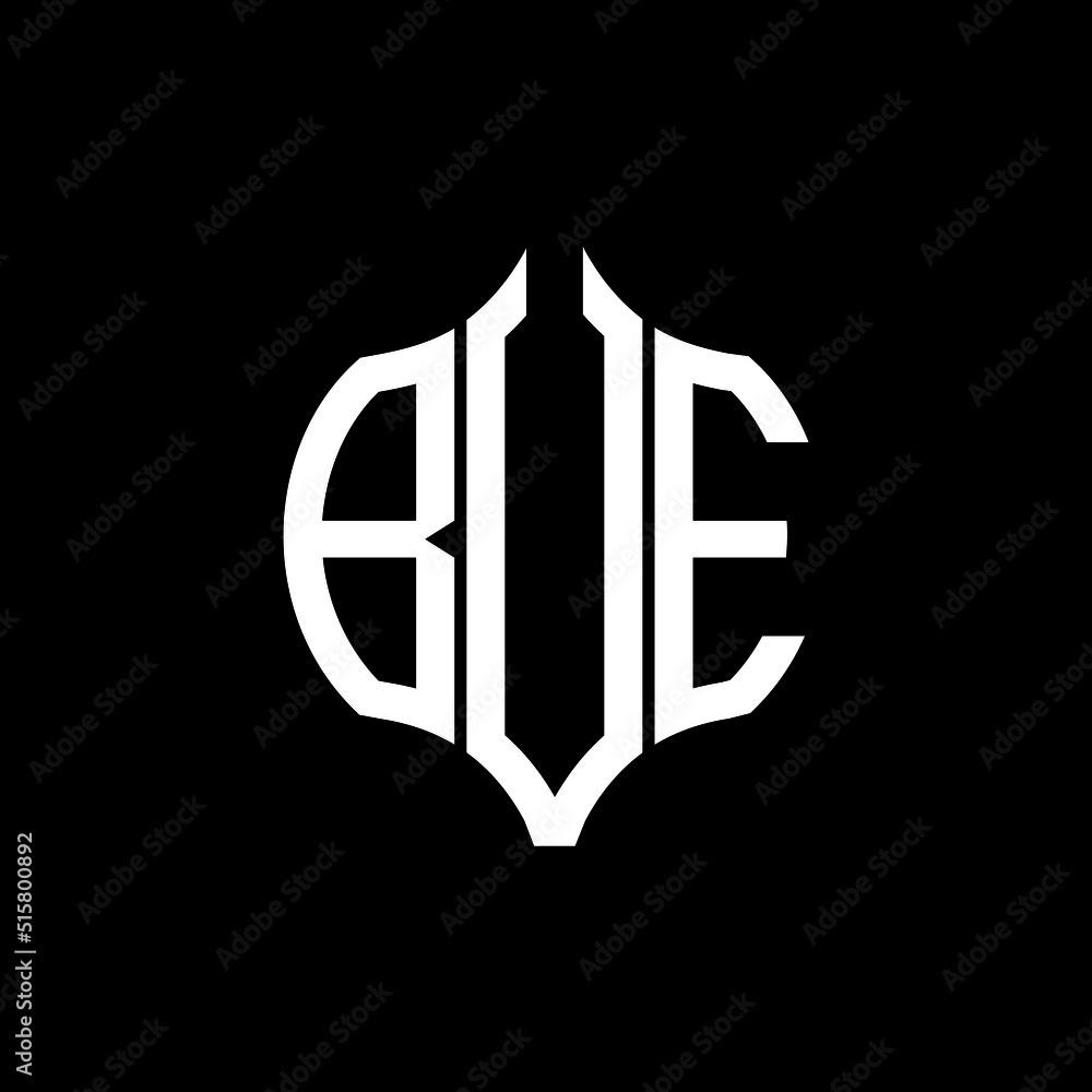 BVE letter logo. BVE best black background vector image. BVE Monogram ...