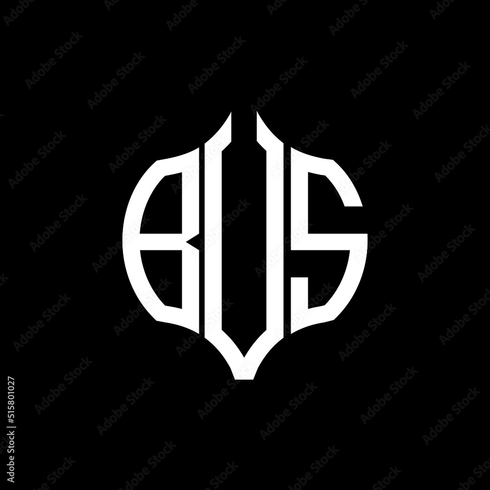 BVS letter logo. BVS best black background vector image. BVS Monogram ...
