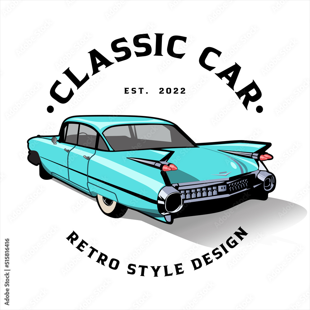 Classic car club logo, company logo idea, vector illustration Stock ...