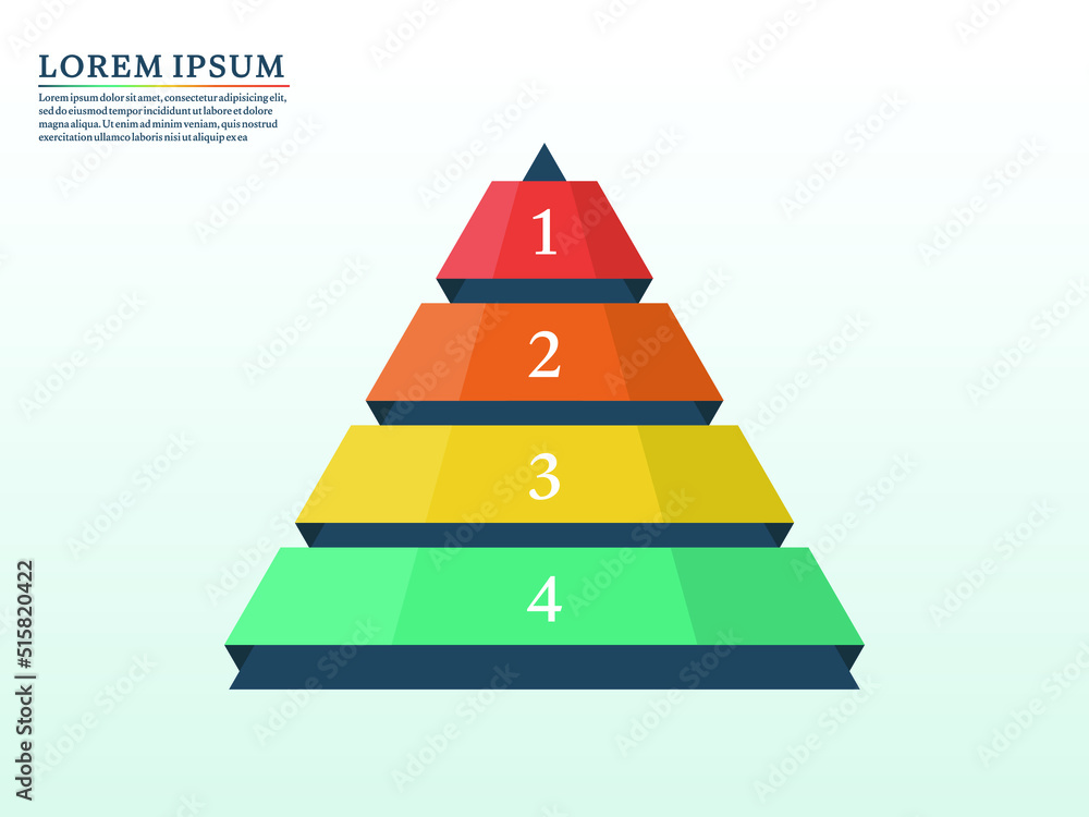 Business infographics with stages of a Sales Funnel, Triangular chart ...