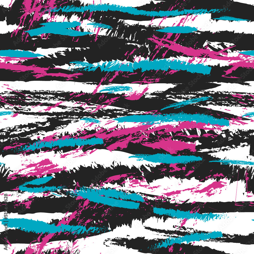 Vector seamless camo tiger stripe army fatigue pattern design Stock ...