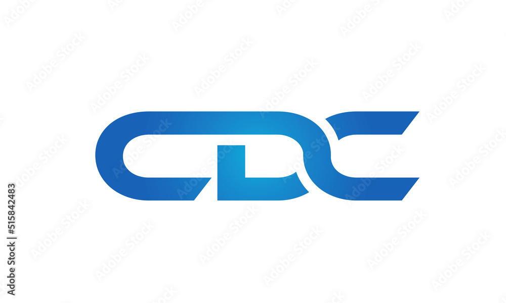 Connected CDC Letters logo Design Linked Chain logo Concept Stock ...